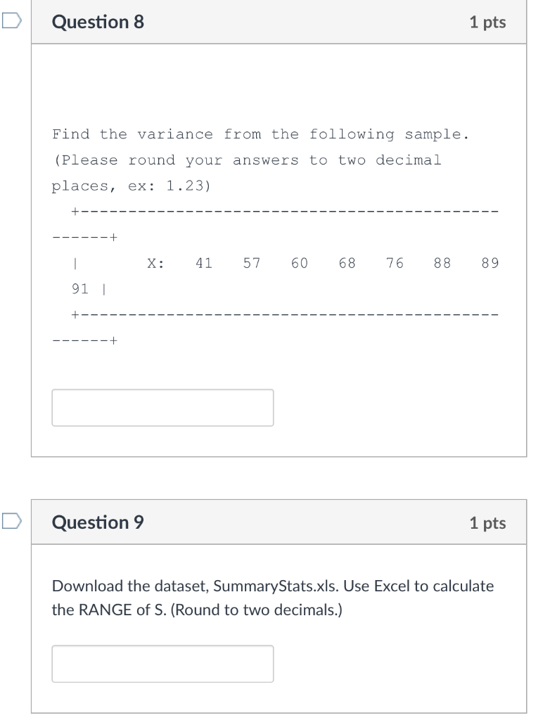 QUESTION: Download the dataset | Chegg.com