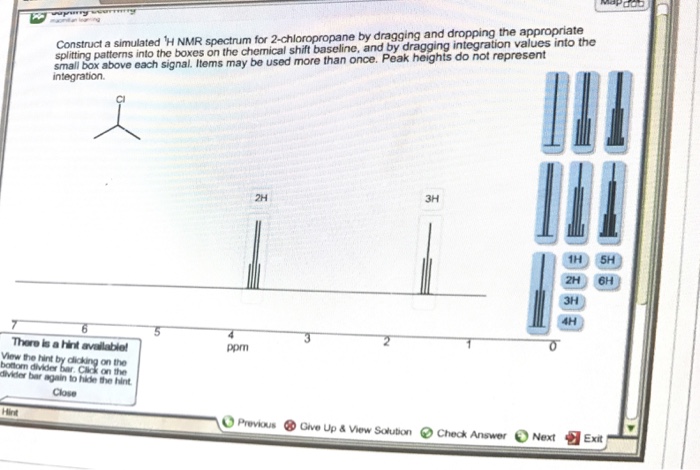 Solved Construct a simulated^1H NMR spectrum for | Chegg.com