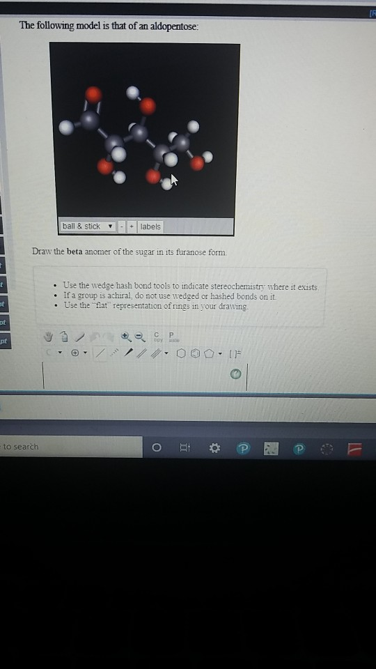 Solved The following model is that of an aldopentose: ball & | Chegg.com
