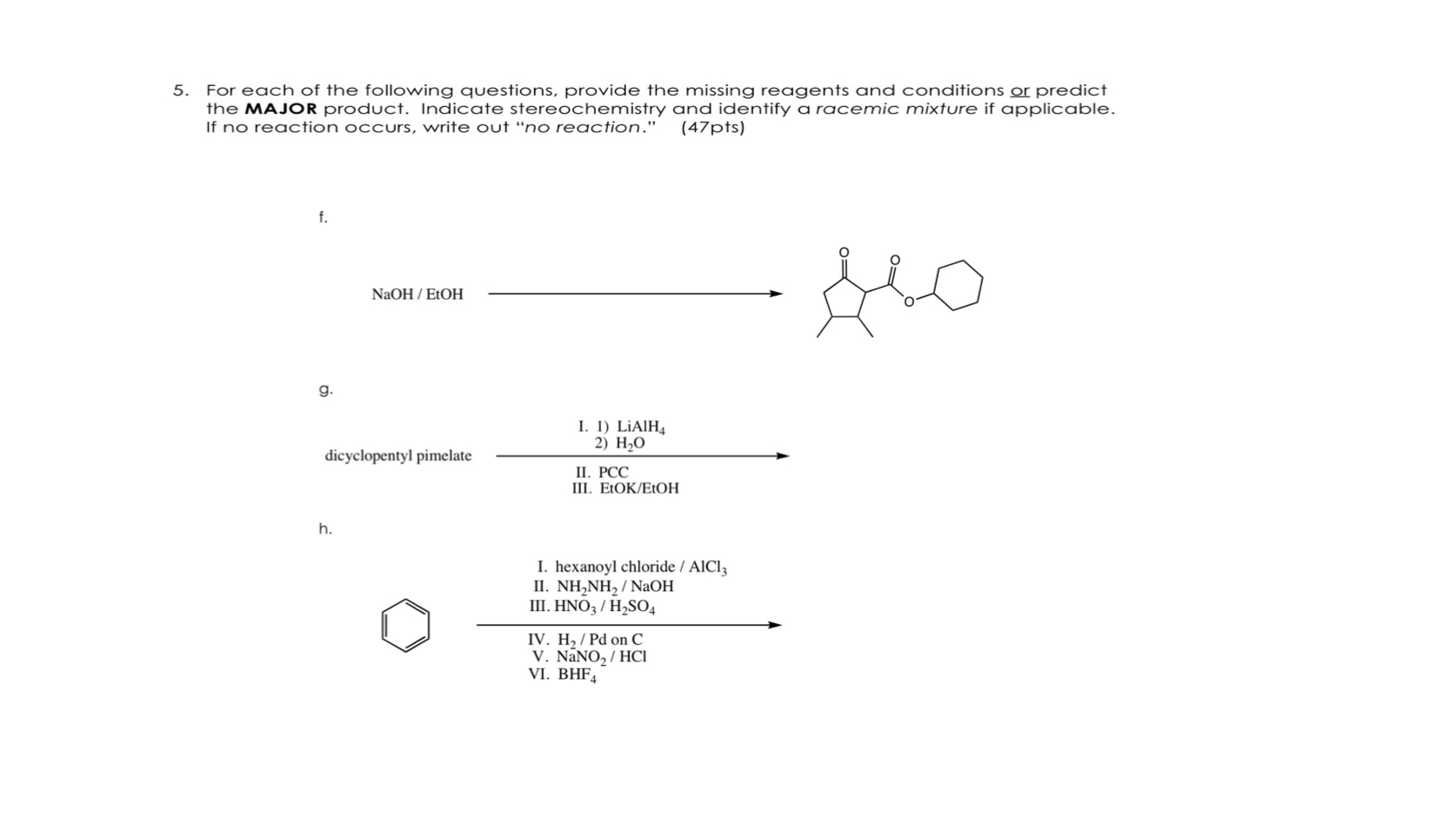 Solved For each of the following questions, provide the | Chegg.com