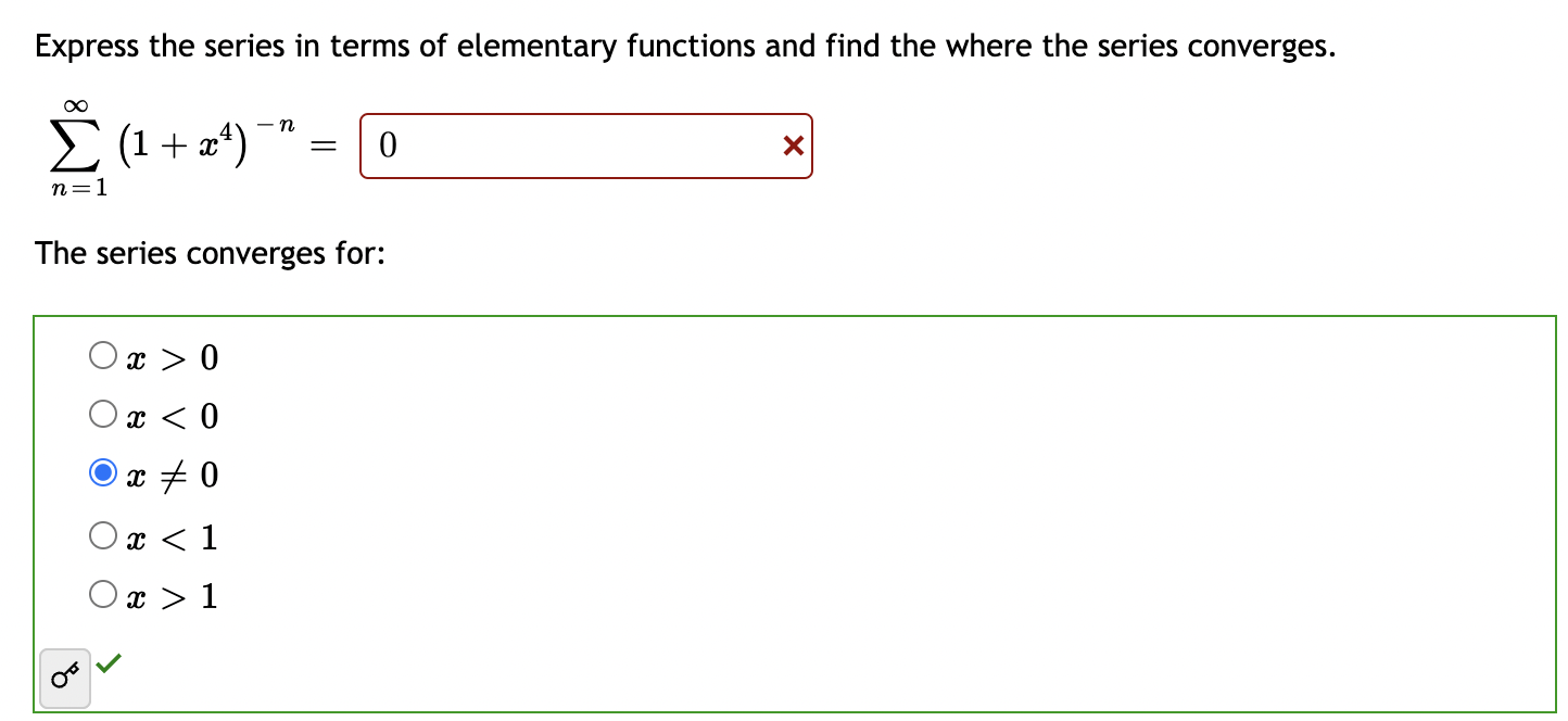 Solved Express the series in terms of elementary functions | Chegg.com