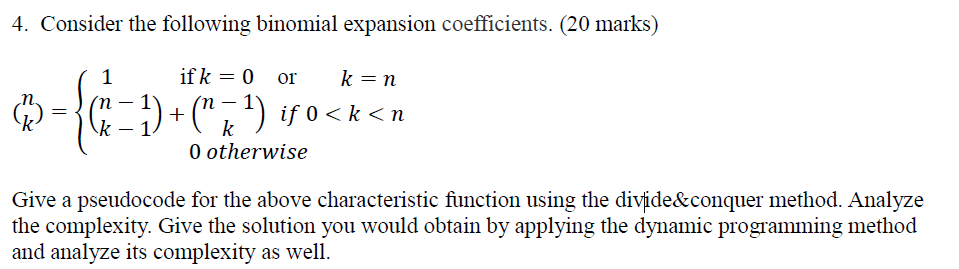 Solved Consider the following binomial expansion | Chegg.com