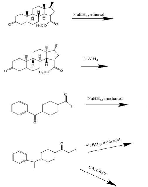 [Solved]: Draw the structure of the expected products NaB