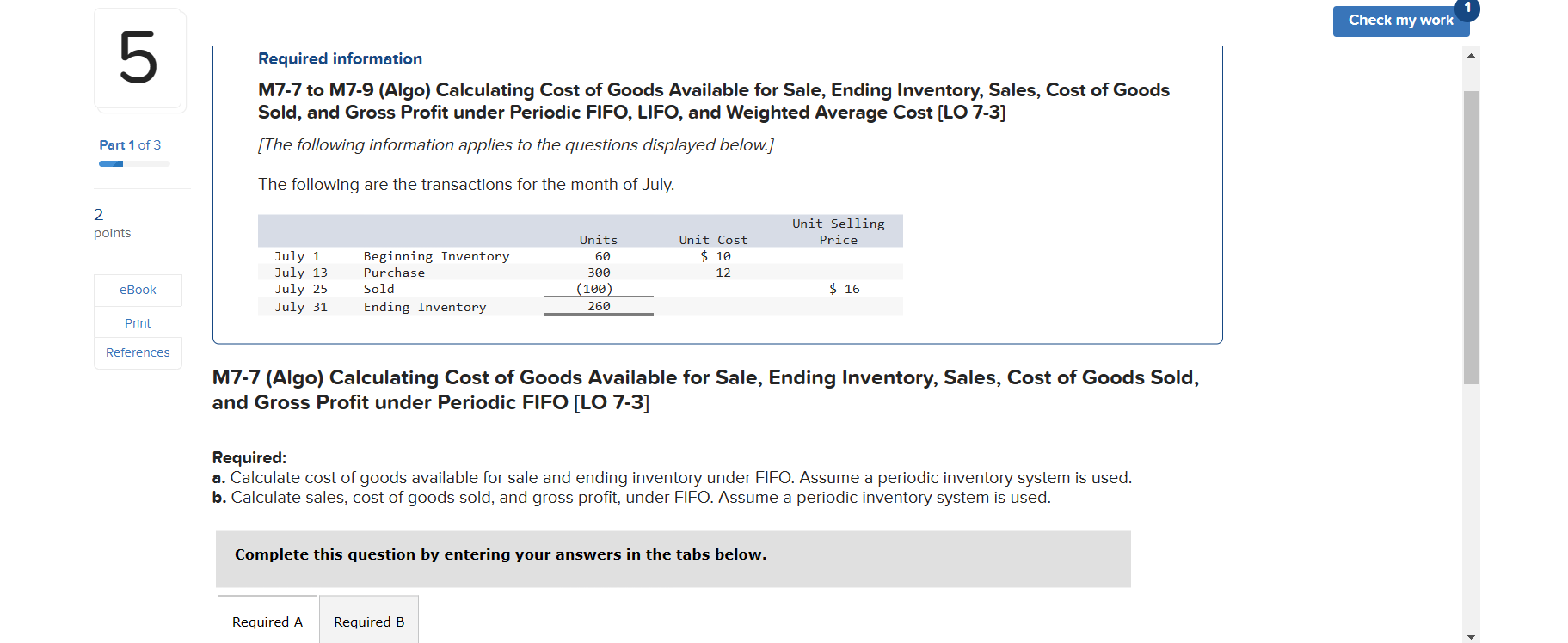 Solved Required information M7-7 to M7-9 (Algo) Calculating | Chegg.com