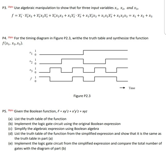 Solved P3. 20pts Use algebraic manipulation to show that for | Chegg.com