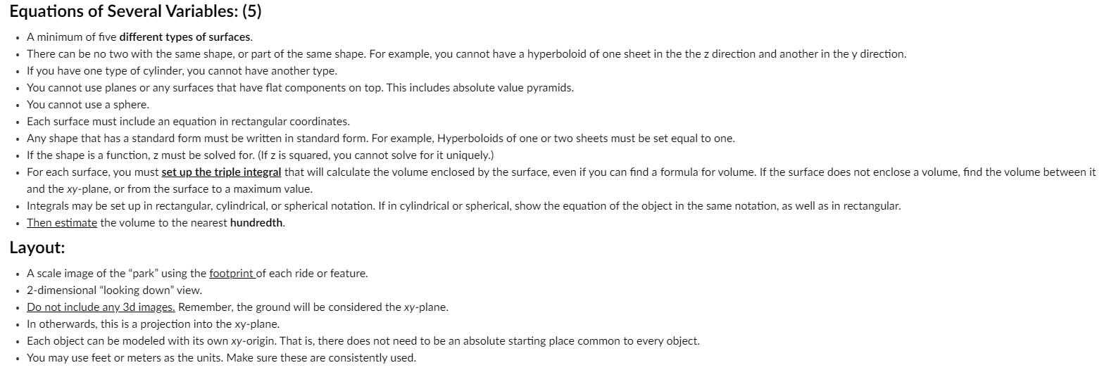 Solved Design Goal: To design a Math-Amusement Park, | Chegg.com