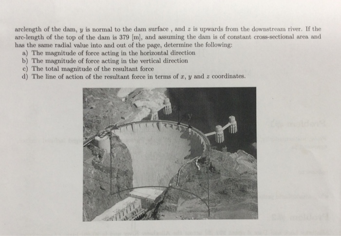 Solved Problem #4 The Hoover dam has a semi-circular shape, | Chegg.com