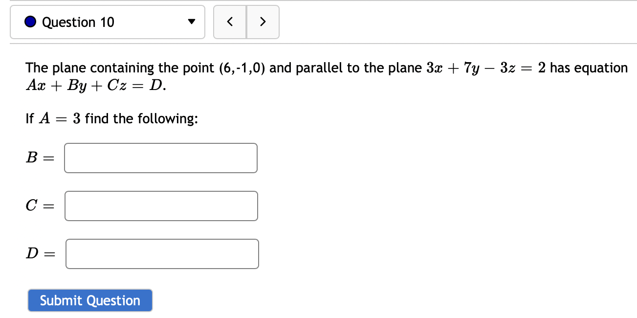 Solved Find a plane containing the line | Chegg.com
