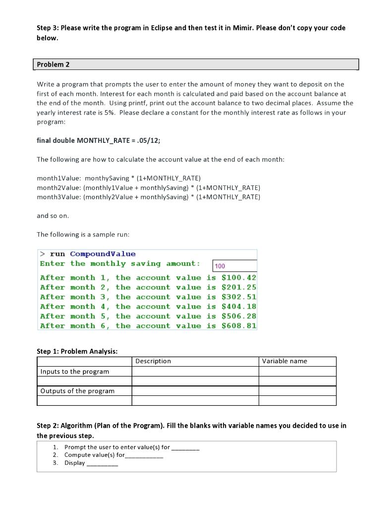 Solved ITEC 2140 Chapter 2 Homework 1 Name: For this | Chegg.com