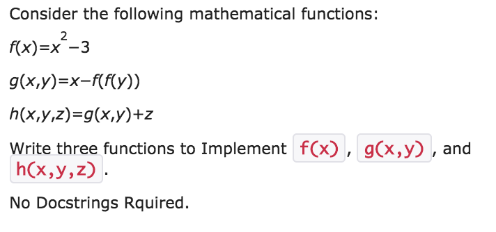 Solved Consider the following mathematical functions: 2 | Chegg.com