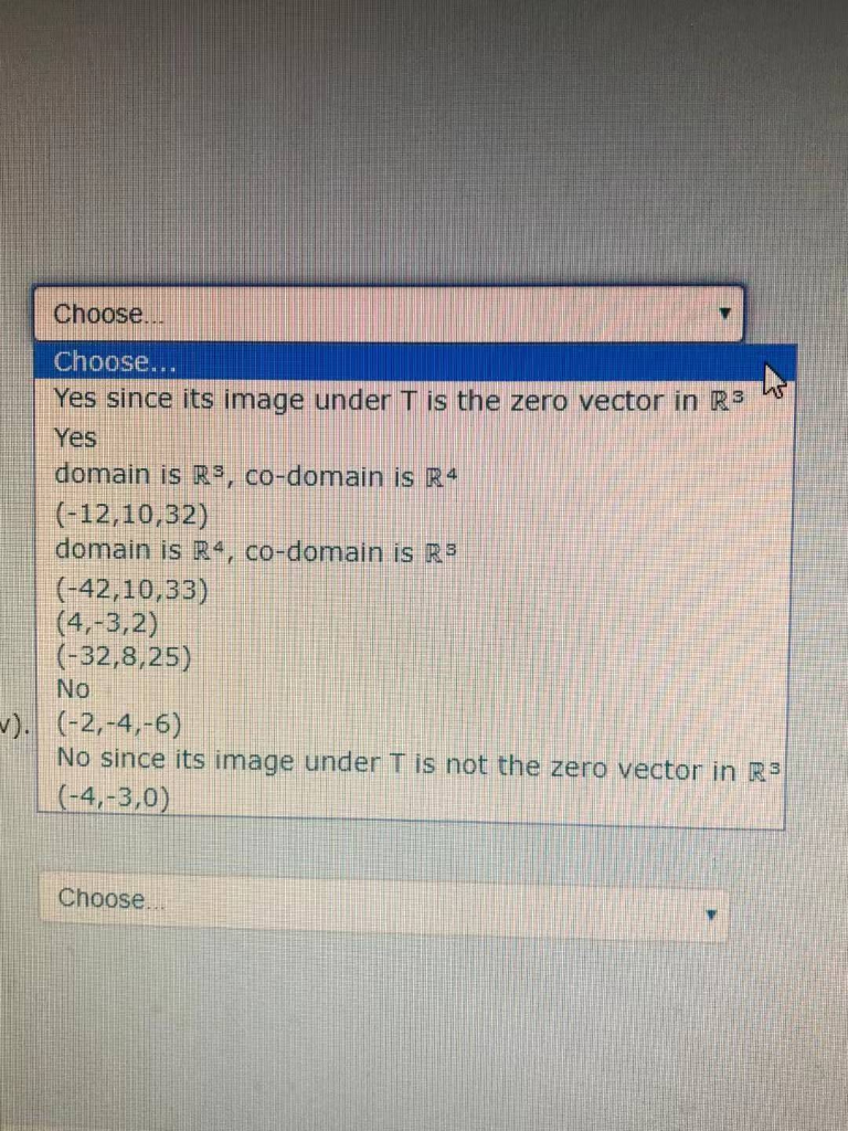 Solved Let T: R4 R3 be the matrix transformation given by -1 | Chegg.com