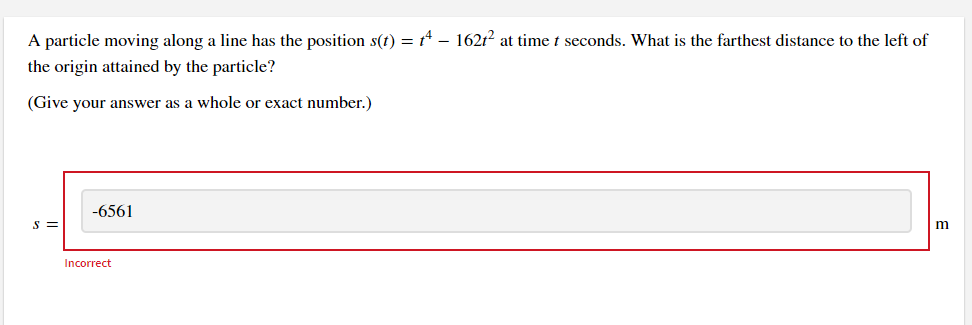 Solved A particle moving along a line has the position | Chegg.com