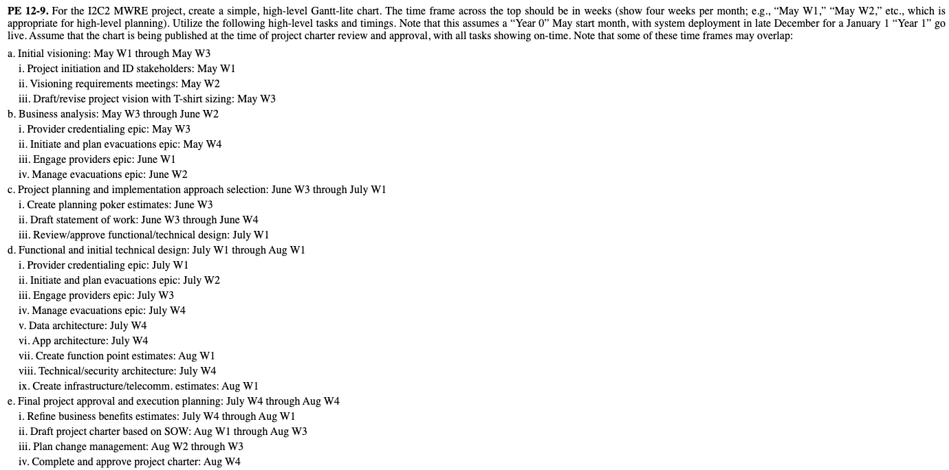 Solved PE 12-9. For the 12C2 MWRE project, create a simple, | Chegg.com