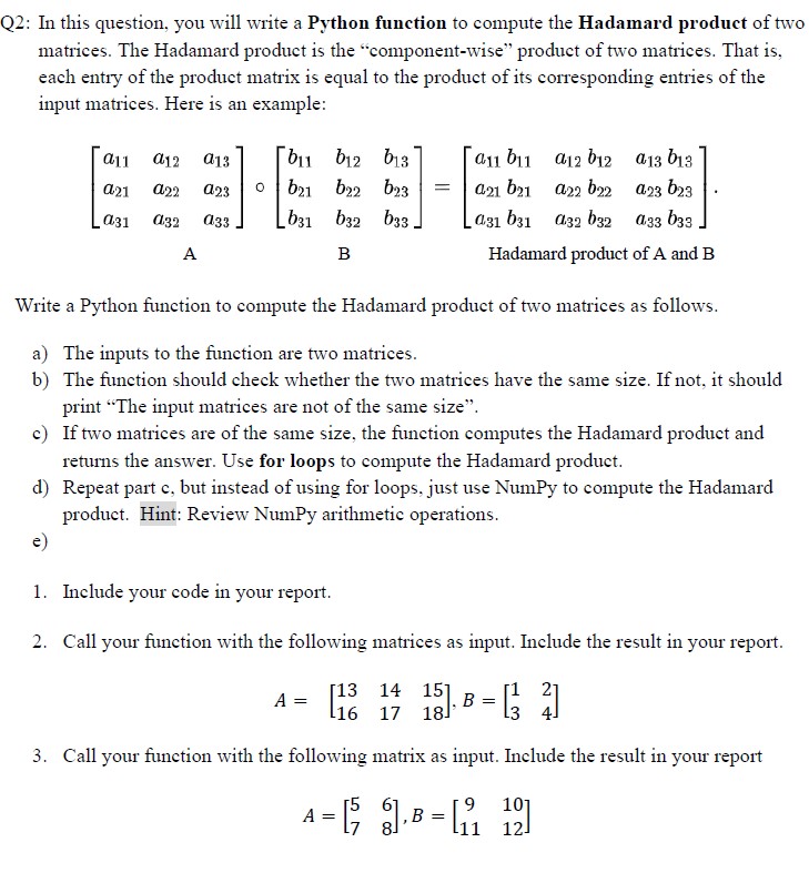Solved In This Question You Will Write A Python Function To 9241