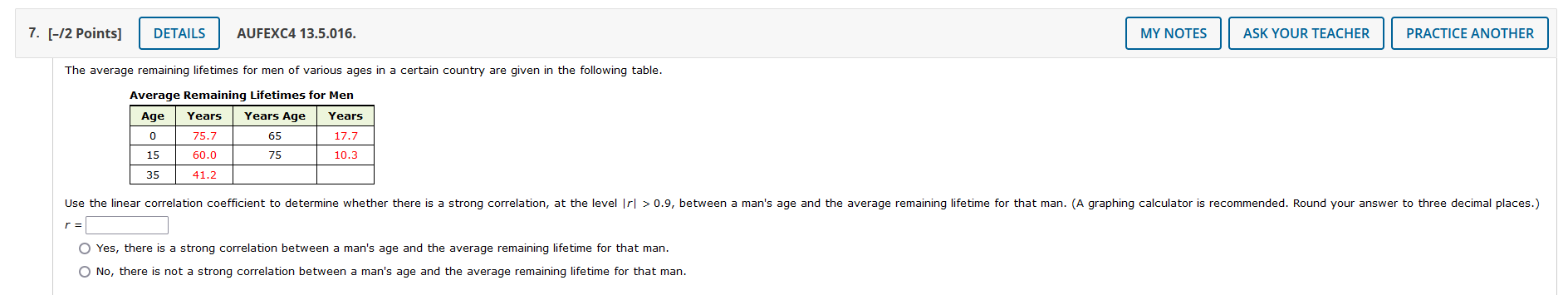 Solved 7. [-12 Points] DETAILS AUFEXC4 13.5.016. MY NOTES | Chegg.com