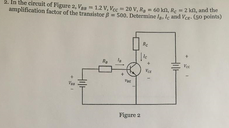 Solved 2. in the circuit of Figure 2, VRR = 1.2 V, Ver = 20 | Chegg.com