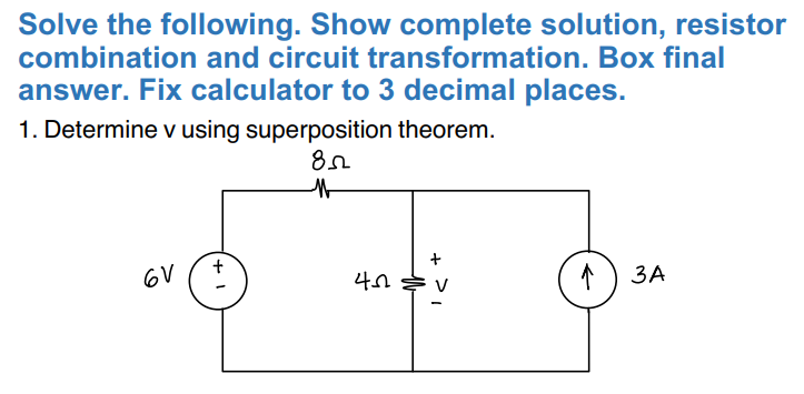 Solved Solve the following. Show complete solution, resistor | Chegg.com
