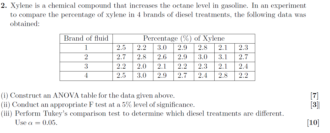 Solved 2. Xylene is a chemical compound that increases the | Chegg.com
