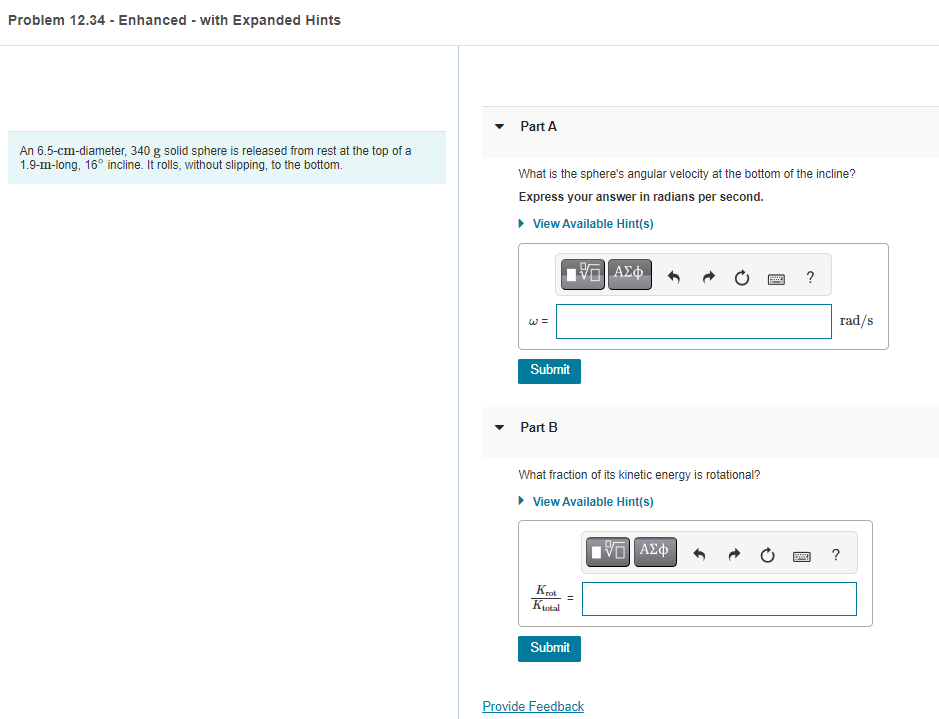 Solved Problem 12.34 - Enhanced - with Expanded Hints Part A | Chegg.com