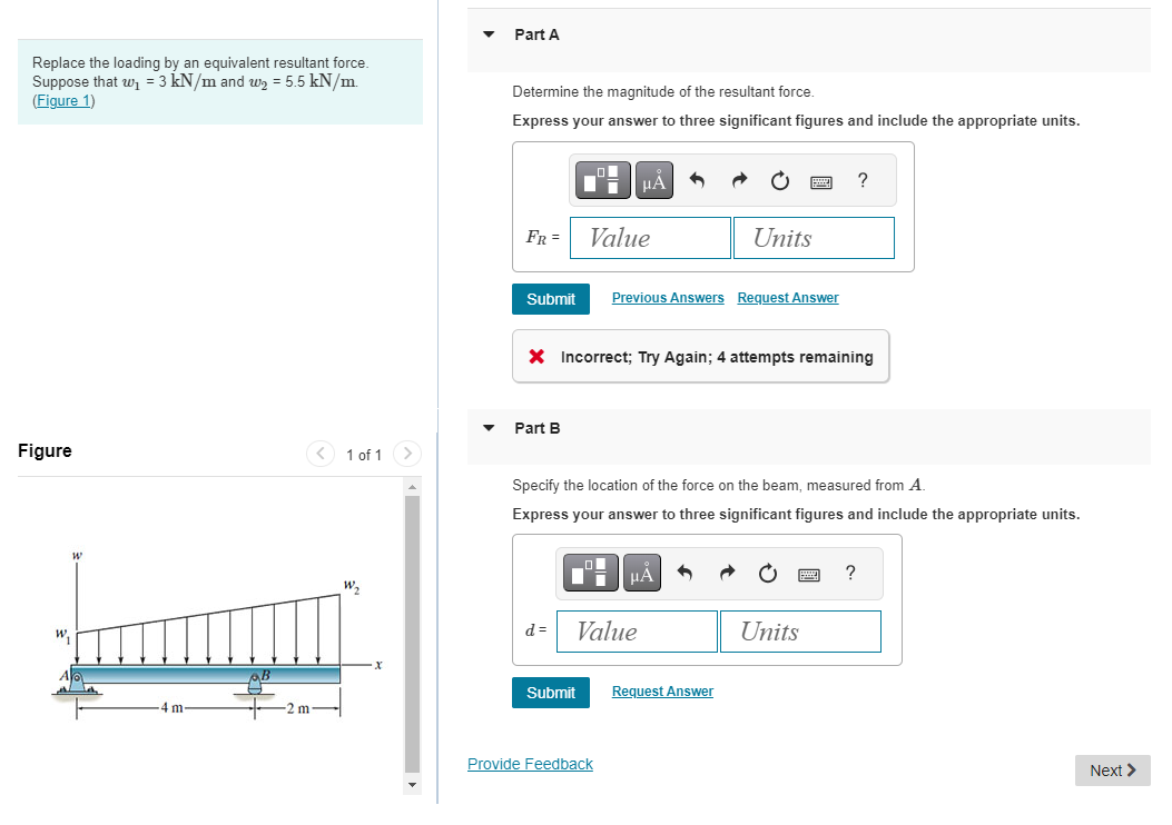 Solved Replace the loading by an equivalent resultant | Chegg.com