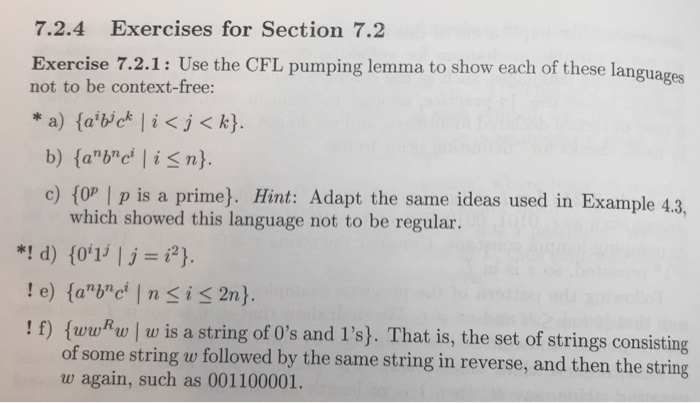 Solved 7.2.4 Exercises for Section 7.2 Exercise 7.2.1: Use | Chegg.com