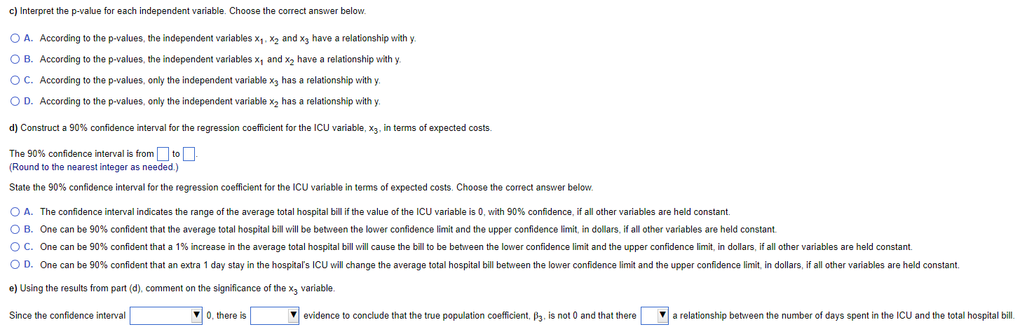 Solved a) Using technology, construct a regression model | Chegg.com