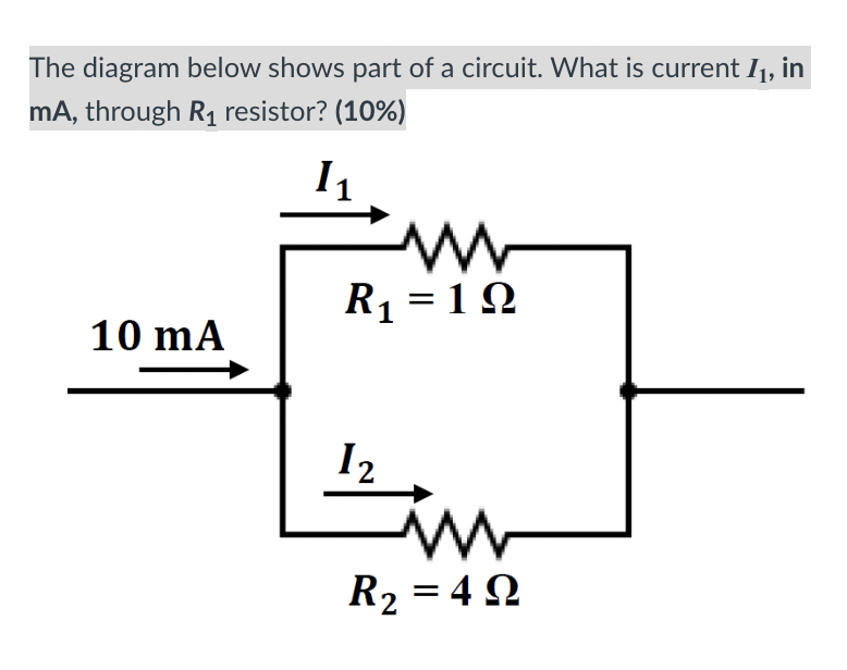 Solved The diagram below shows part of a circuit. What is | Chegg.com