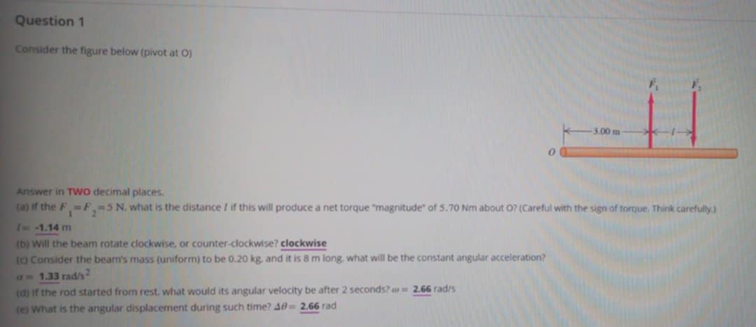 Solved Question 1Consider the figure below (pivot at | Chegg.com