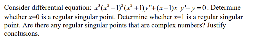 Solved Consider differential equation: | Chegg.com
