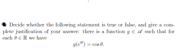 Solved Here, A is collection of all continuous functions on | Chegg.com