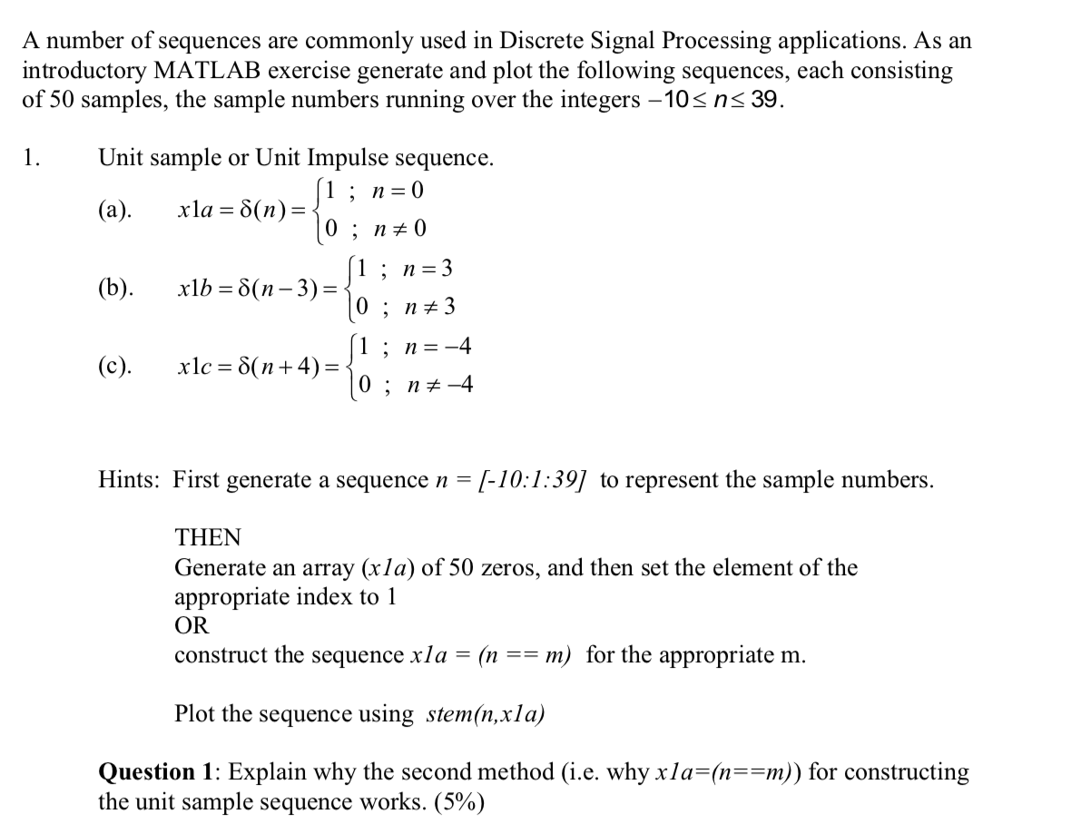 Solved A number of sequences are commonly used in Discrete | Chegg.com