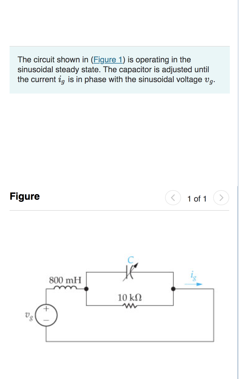 [Solved]: The circuit shown in (Figure 1) is operating in