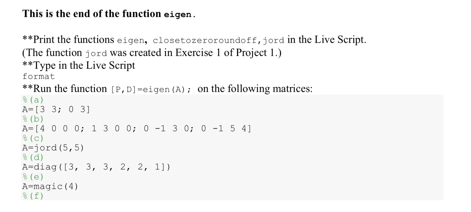 Part I. Eigenvalues, Eigenvectors & Diagonalization | Chegg.com