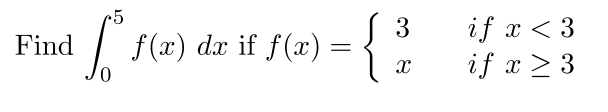 Solved Find f(x) dx if f(x) = if x 3 | Chegg.com