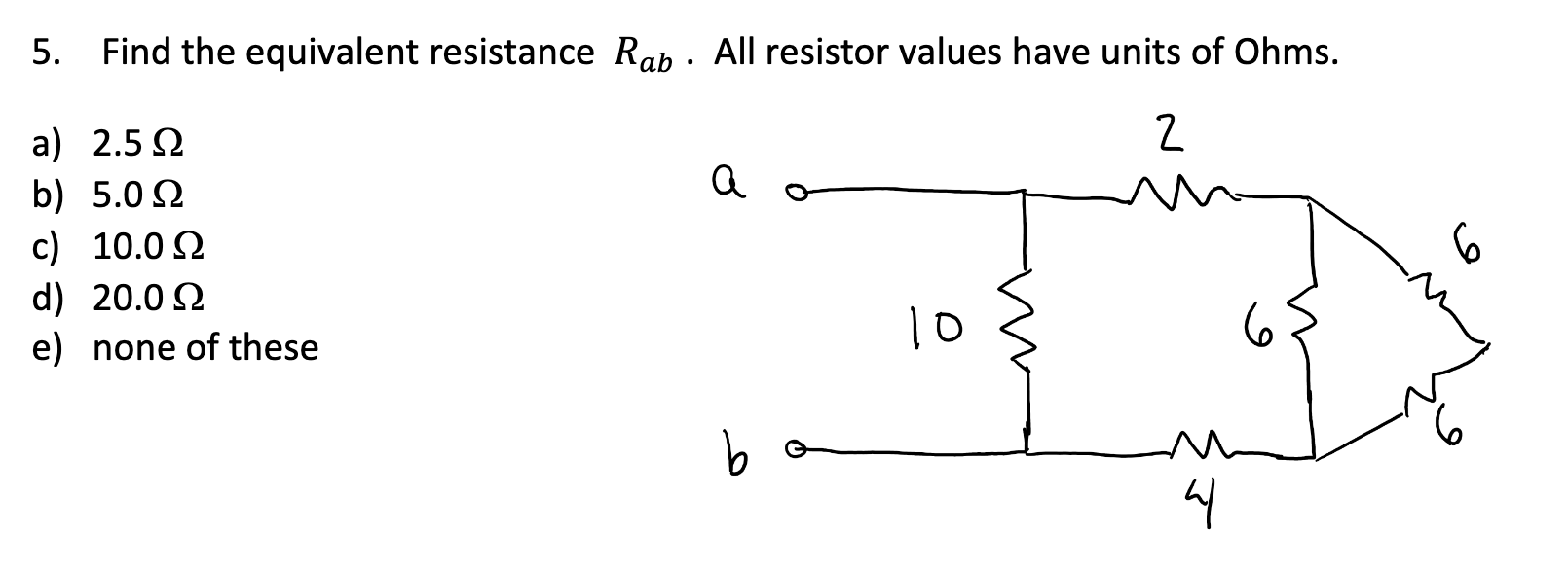 Solved Find the equivalent resistance Rab. ﻿All resistor | Chegg.com