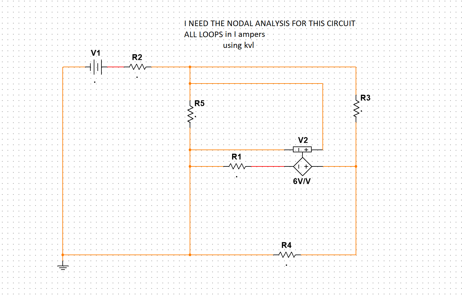 Solved I NEED THE NODAL ANALYSIS FOR THIS CIRCUIT ALL LOOPS | Chegg.com