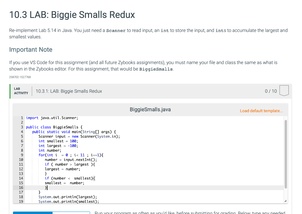 Solved Make Lab 514 In Java For Lab 103 Here Is Also My 