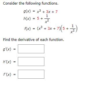 Solved Consider the following functions. g(x) = x2 - 10x | Chegg.com