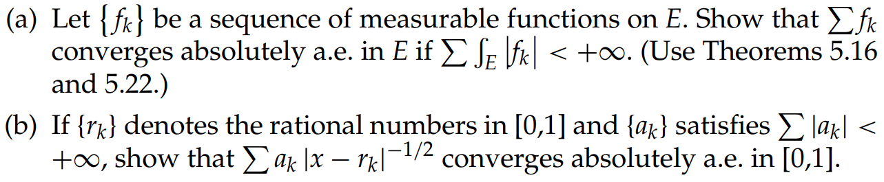 Solved A Let {fk} Be A Sequence Of Measurable Functions On