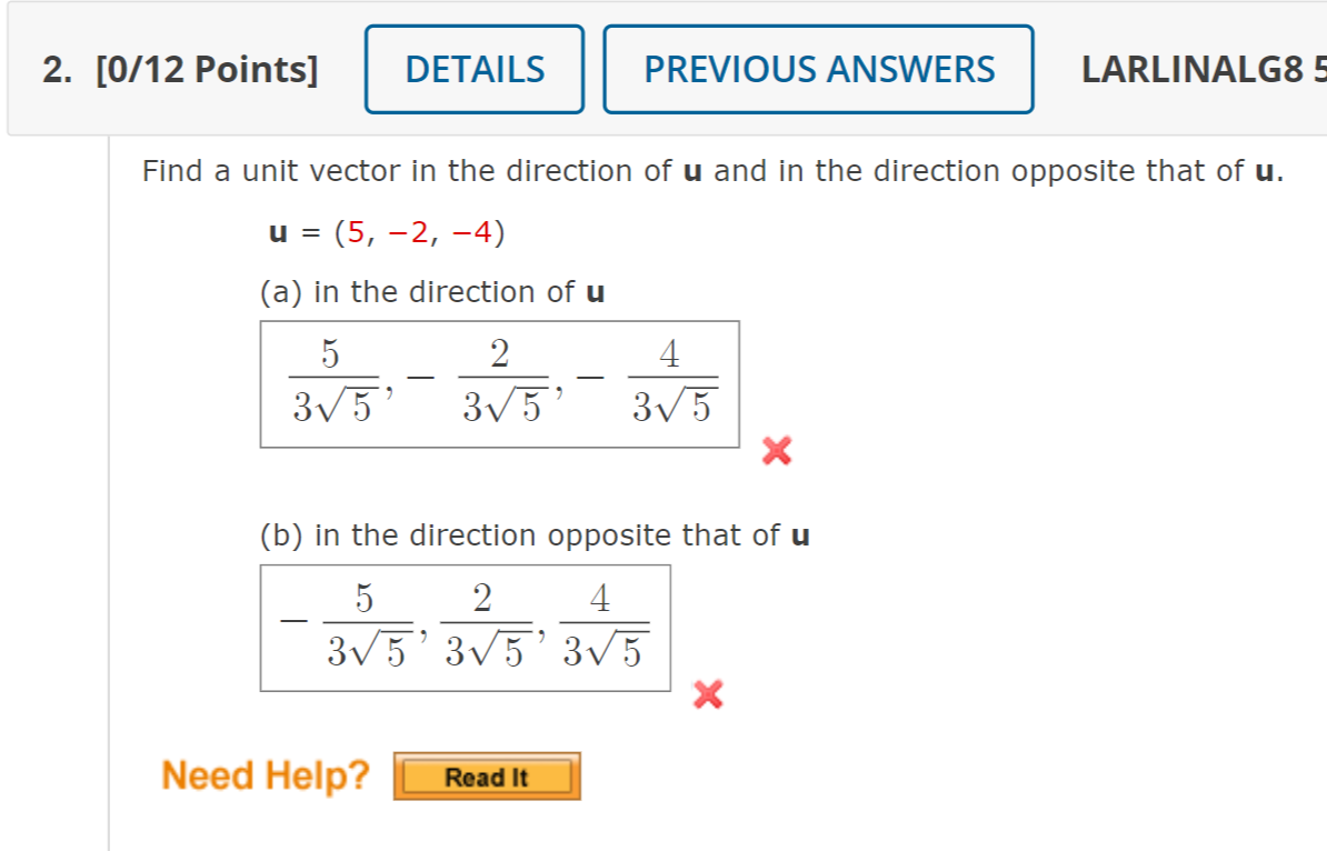 Solved Find a unit vector in the direction of u and in the | Chegg.com