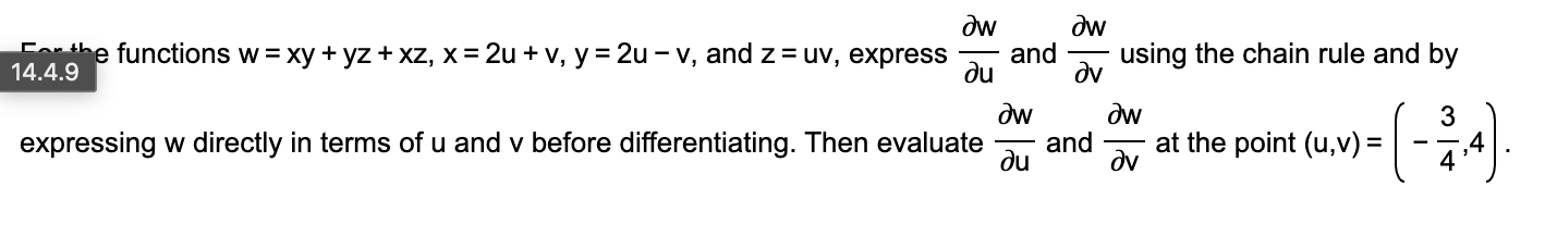 Solved For the functions w , x , y , and z , express and | Chegg.com