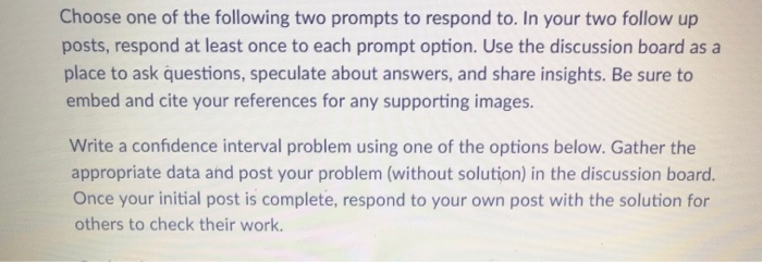 Solved Choose One Of The Following Two Prompts To Respond 