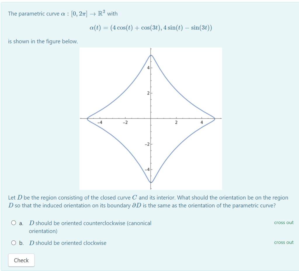 [solved] The Parametric Curve [0 2]r2 With T 4cos T