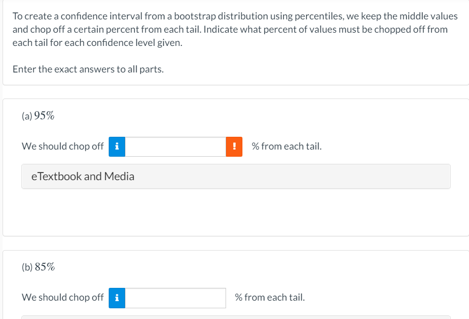 Solved To create a confidence interval from a bootstrap | Chegg.com