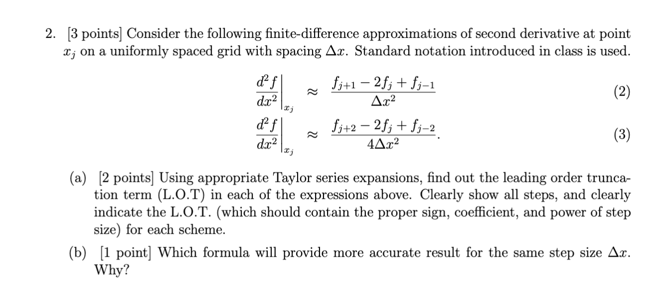 Solved 2. [3 points] Consider the following | Chegg.com