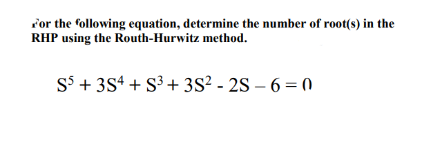 Solved ror the following equation, determine the number of | Chegg.com