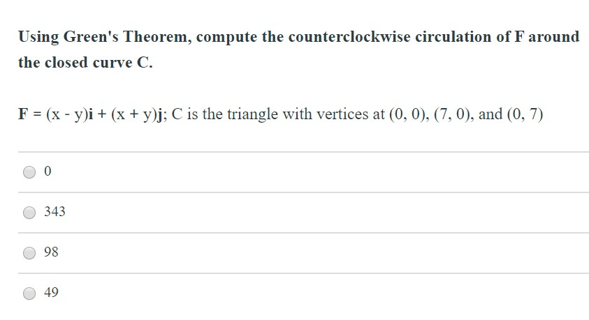Solved Using Green's Theorem, compute the counterclockwise | Chegg.com