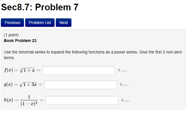 Solved Sec8.7: Problem 7 Previous Problem List Next (1 | Chegg.com