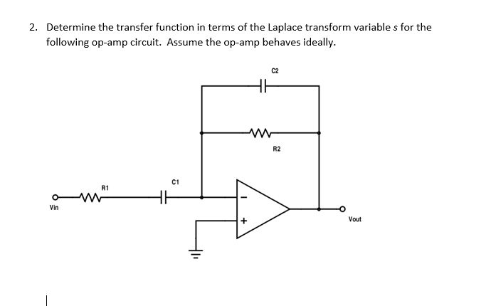 Solved Determine the transfer function in terms of the | Chegg.com