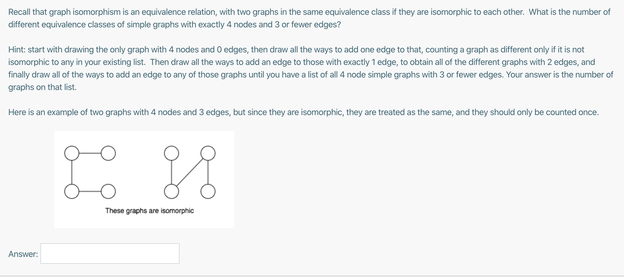 Solved Recall That Graph Isomorphism Is An Equivalence 0563